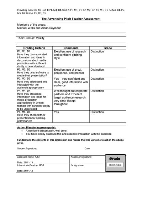 Issac farmer unit 18 mark and feedback sheet | DOCX