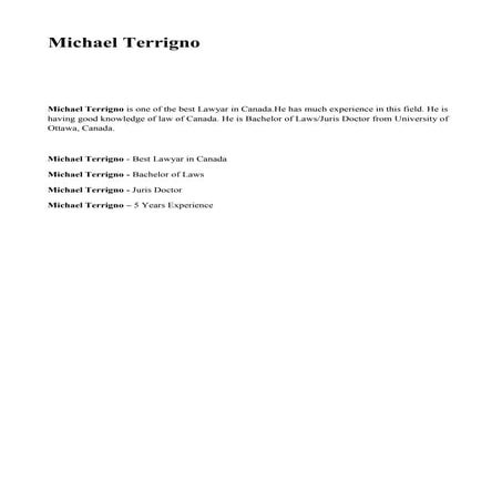 Michael terrigno | PDF