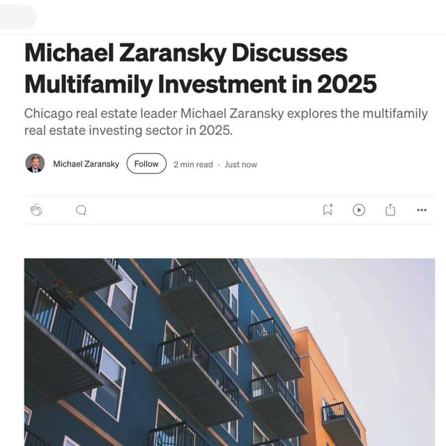 Michael Zaransky Discusses Multifamily Investment in 2025 | PDF