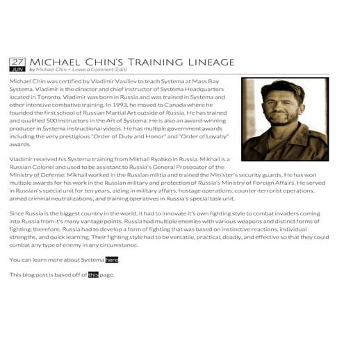 Top 10 Quotes from the Russian Martial Art of Systema | PPTX
