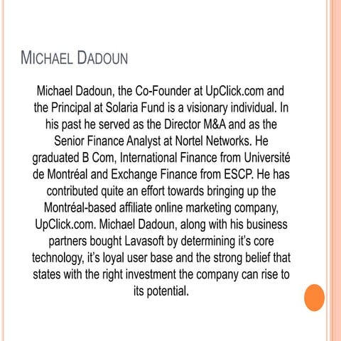 Michael dadoun | PPT
