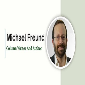 Michael Freund - Column Writer And Author | PDF