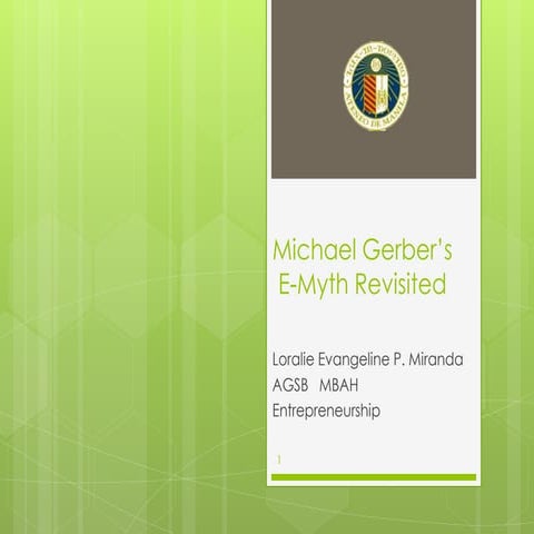 Michael Gerber’s E-Myth | PPT