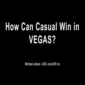 How Can Casual Win in Vegas? | Michael Jabara | PPSX