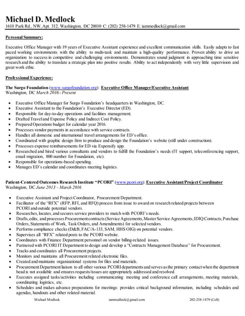 Sandra's Resume 06-16 | PDF