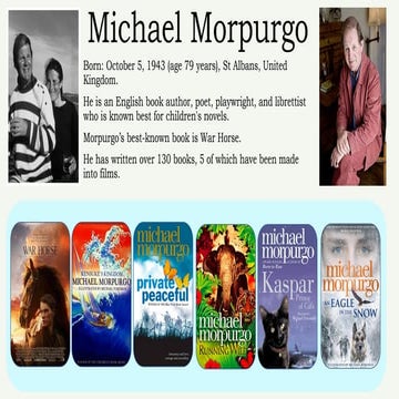 Michael Morpurgo, his life and most important books | PPTX