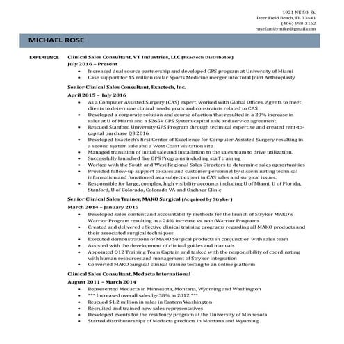 Michael rose resume | PDF