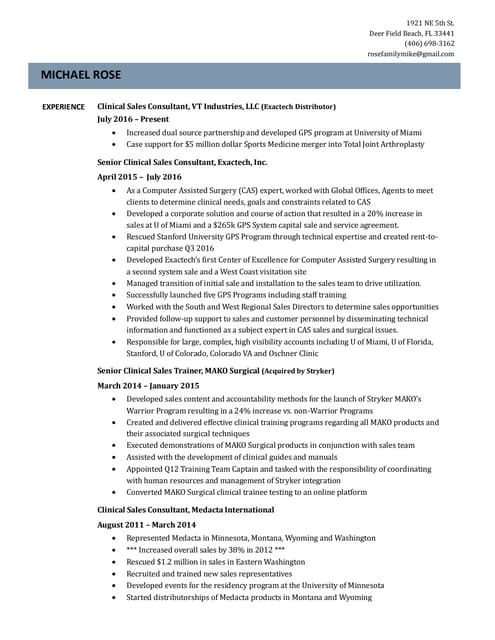 Frank Bryant - Resume 2017 | PDF