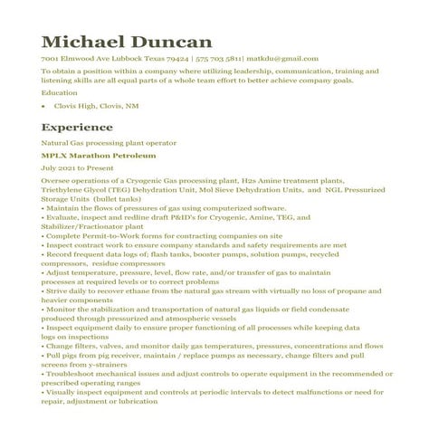 michaels resume.pdf | Chemistry | Science