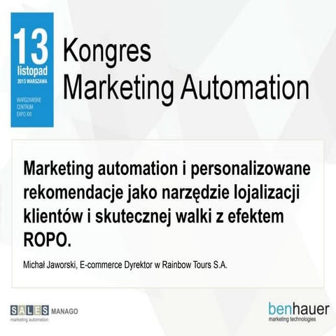 Marketing automation i personalizowane rekomendacje jako narzędzie ...