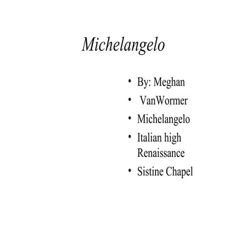 Michelangelo | PPT