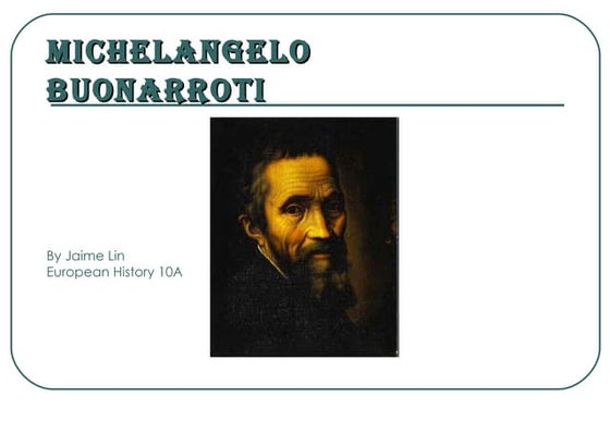 Michelangelo Powerpoint | PPT