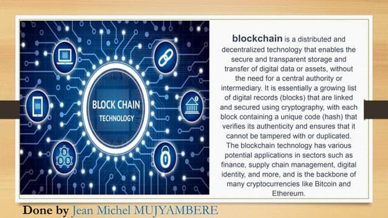 Blockchain Technology ppt project.pptx | Internet | Computing