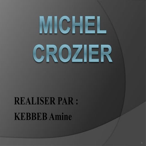 Michel crozier | PPT