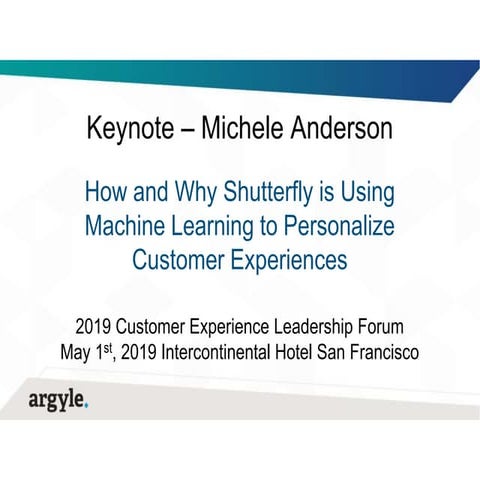 Michele Anderson Shutterfly implementing Machine Learning | PPTX