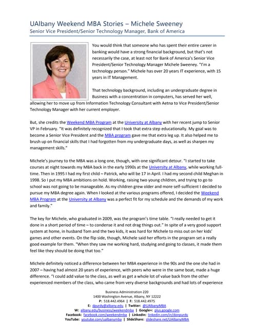 UAlbany Weekend MBA Is It Time to Get Ahead in Your Career Ad-January ...