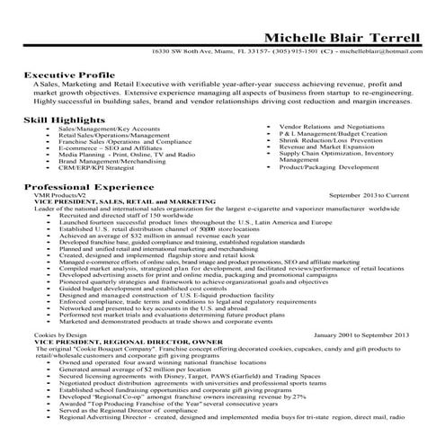 Michelle blair terrell 2016 resume | PDF