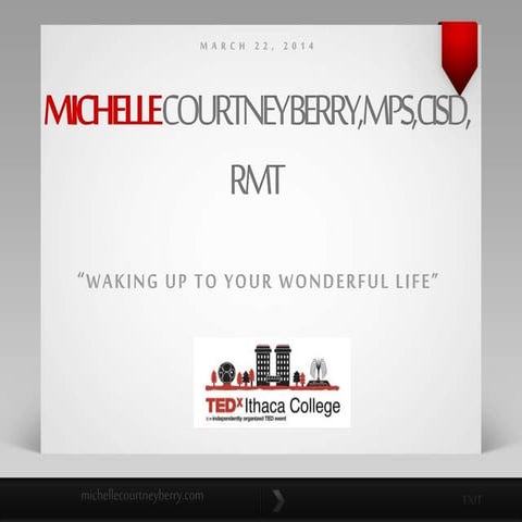 "Waking Up to Your Wonderful Life" by Michelle Courtney Berry | PPT