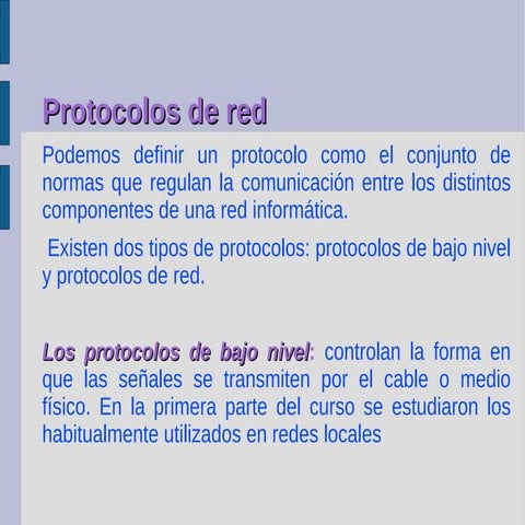 Protocolos de red | PPTX