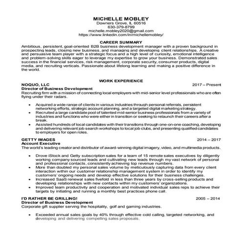 Michelle Mobley Resume | DOC