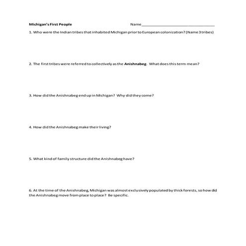 Michigans first people | PDF