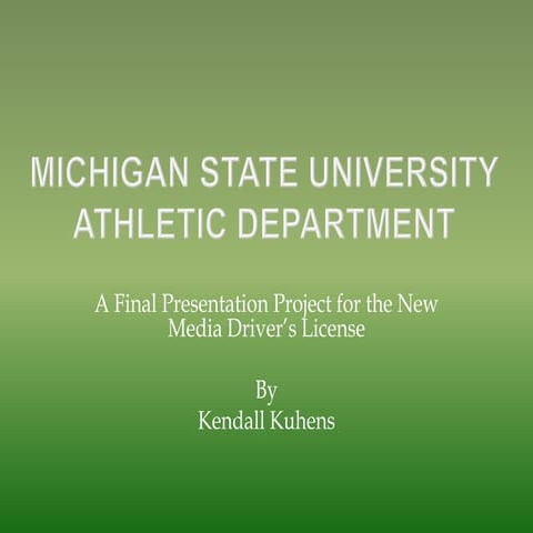 Michigan state university athletic department final presentation | PPTX
