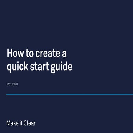 How to create a quick start guide | PPT
