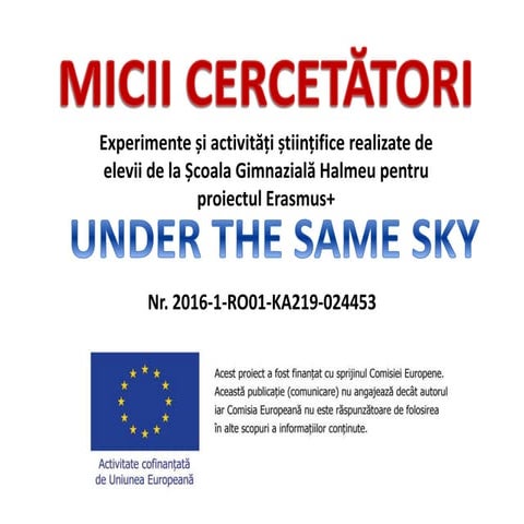 Micii cercetatori | PPTX