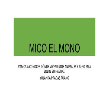 Mico el mono | PPTX