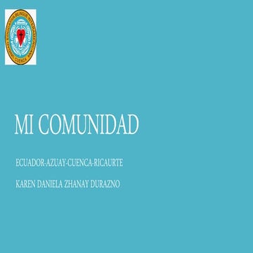 Mi comunidad | PPTX