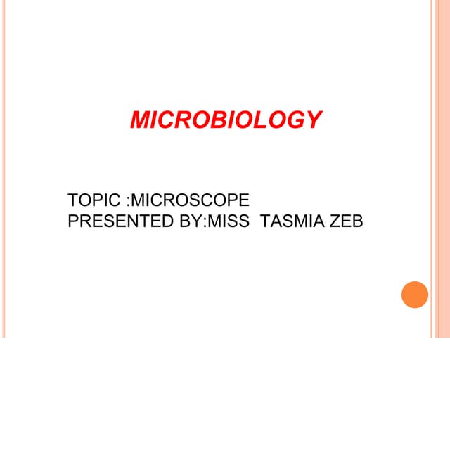 Simple microscope | PPTX