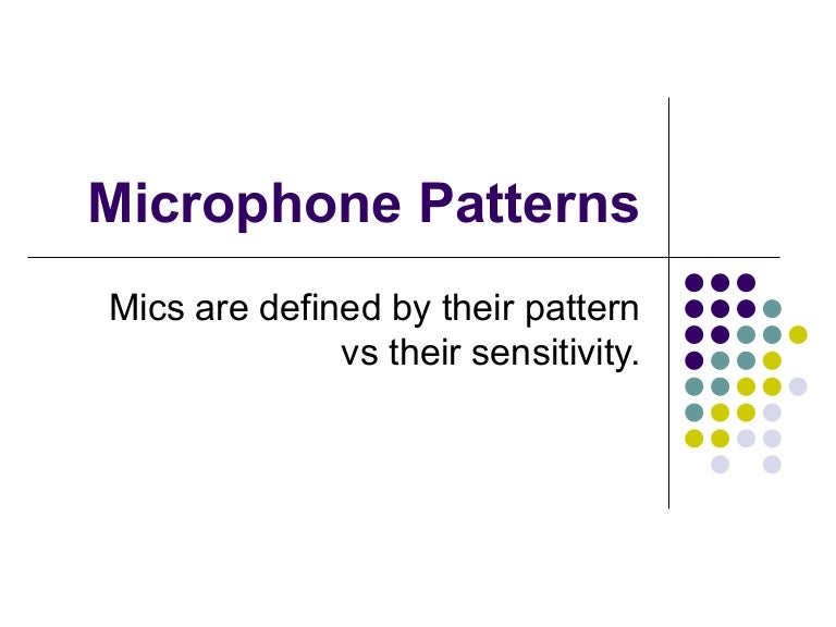 Microphone Patterns