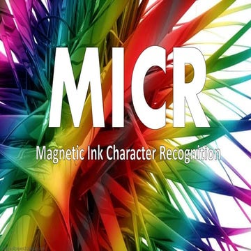 Micr basics handbook | PDF