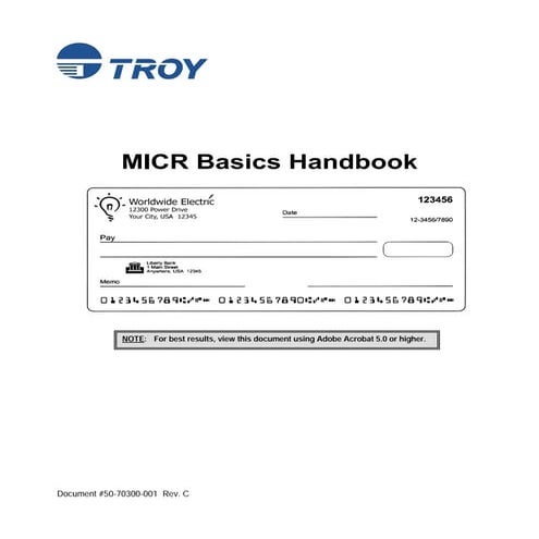 Micr basics handbook | PDF