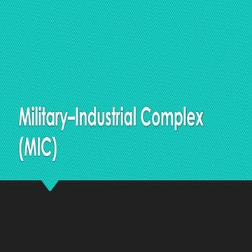 Military Industrial complex. Rimsha .pptx