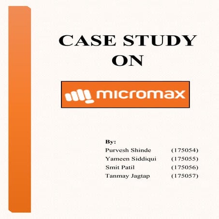 Case Study On Micromax | PDF