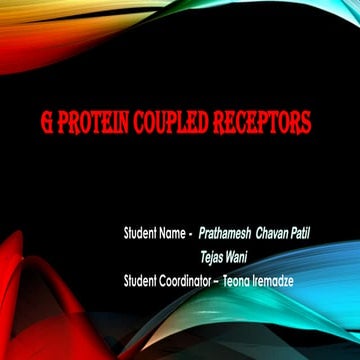 g protein coupled receptors helps to identift how 3 diff typrs of ...