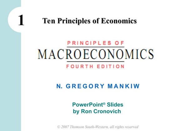 Principles of economics (Chapter 1) | PPT | Economy | Business and Finance