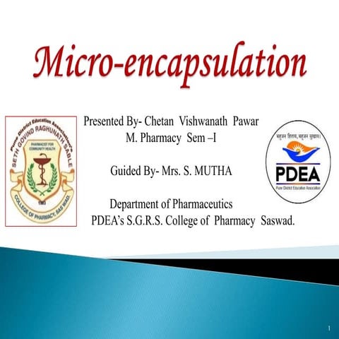 Micro-encapsulation | PPTX