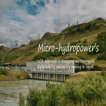 Final year project proposal on feasibility study of small hydro power | PPTX