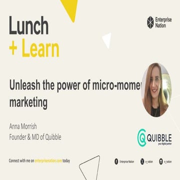 Understanding the power of micro-moment marketing | PPT