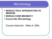 Introduction to Microbiology | PPT