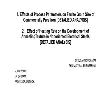 Micro-structures of pure iron and Annealing Texture.pptx | Geology ...