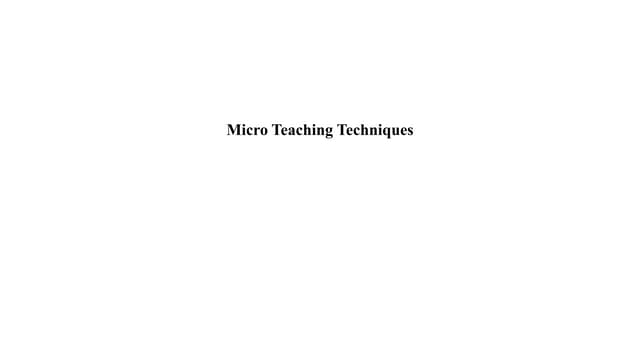 Micro teaching | PPTX