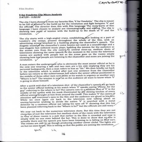 GCSE Film Studies: Micro analysis examples | PDF