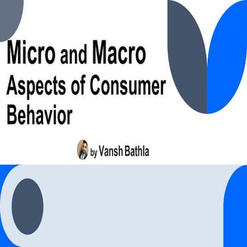 Consumer Behaviour in the Indian Economy: Micro and Macro Perspectives ...