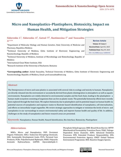 Microplastics and human health risk assessment | PPTX