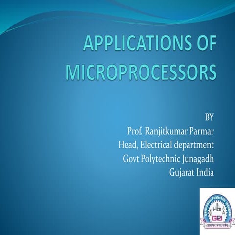 Microprocessors applications at Diploma lelvel | PPTX | Computer Software and Applications ...