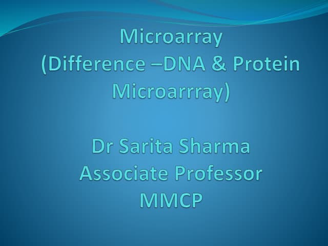 MICROARRAY | PPTX