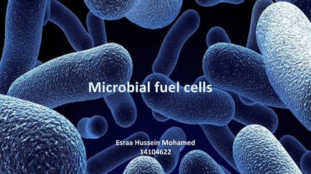 MICROBIAL FUEL CELLS-PPT | PPTX